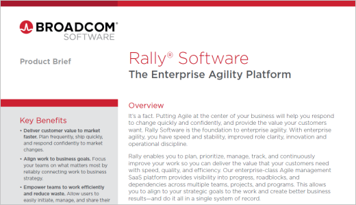 Rally® | Business Agility & value Stream Management