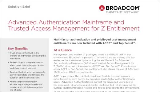 Mainframe Security Advanced Authentication