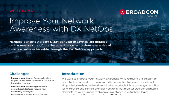 DX NetOps | Network monitoring tools | Improve NOC efficiency