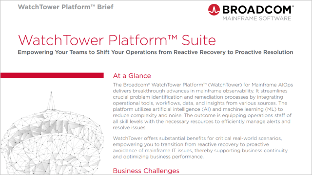 WatchTower Observability | Mainframe