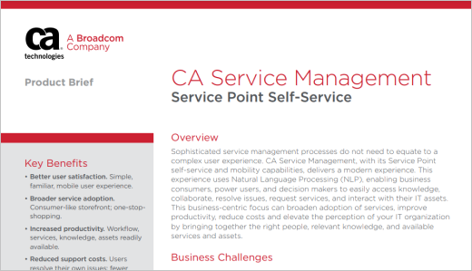 CA Service Management | IT Service Management Solutions